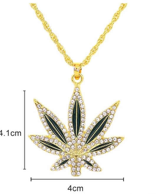 Akyol - Wiet ketting - Roken - Smoken - jonko - goud - plant | bol.com