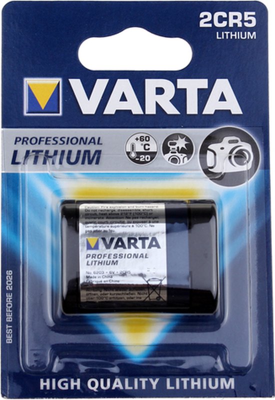 VARTA - BATTERIJ VARTA LITHIUM 2CR5 - 6V - 6203301401 | bol.com
