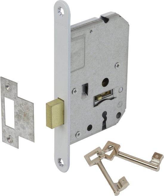 Wovar Kastslot met witte voorplaat | Per Stuk | Insteekslot | bol.com