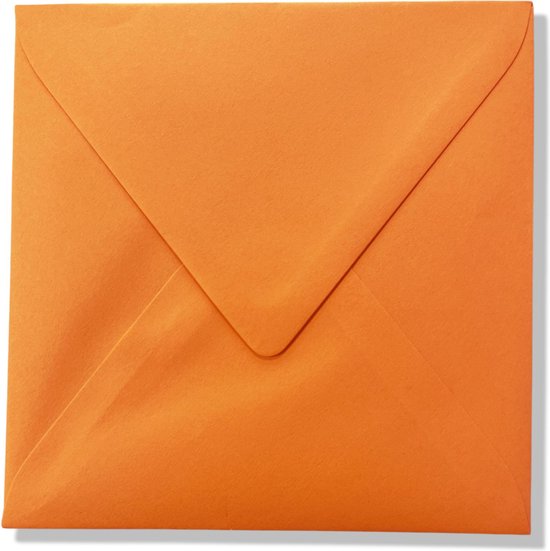 Cards & Crafts Luxe Vierkante enveloppen - 50 stuks - Oranje - 14x14 ...