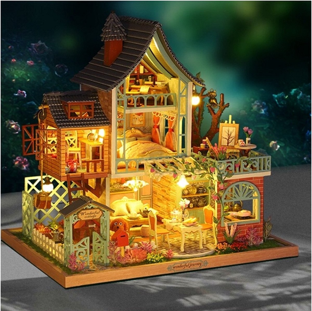 Miniatuur Zelfbouw Huisje ES02A Prachtig deluxe huis met verdiepingen ...