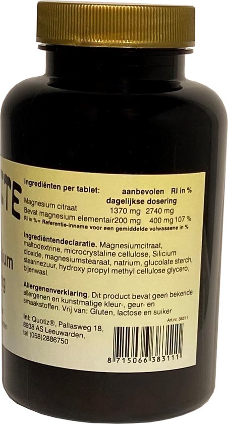 SELVITE Magnesium citraat 200mg - 120 tabletten | bol.com