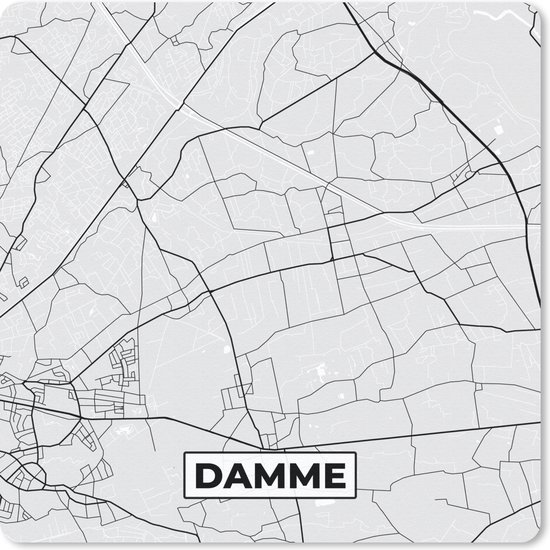Muismat Klein - Zwart Wit – België – Plattegrond – Stadskaart – Kaart ...
