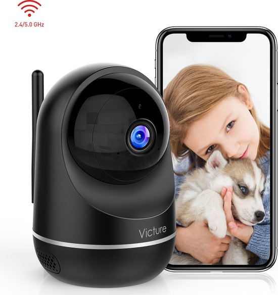 Victure Indoor Beveiligingscamera - 1080P 2,4GHz/5GHz WiFi PC650 ...