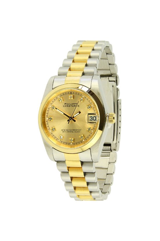 PHILIPPE CONSTANCE "MEDIUM BI-COLOR" STONES GOLD | bol