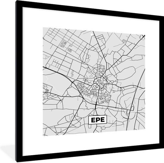 Fotolijst incl. Poster - Plattegrond - Epe - Kaart - Stadskaart - 40x40 ...