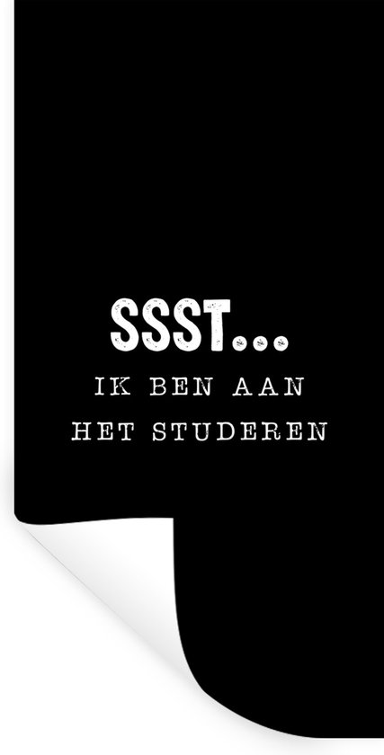 Muurstickers - Sticker Folie - Studie - Boeken - Quotes - Ssst... Ik ...