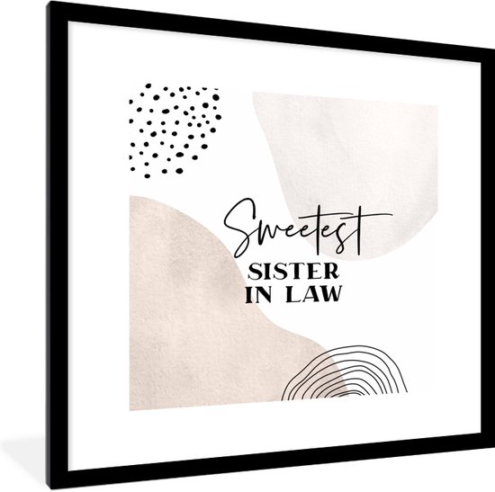 Fotolijst incl. Poster - Quote - Zussen - Pastel - Sister in law ...