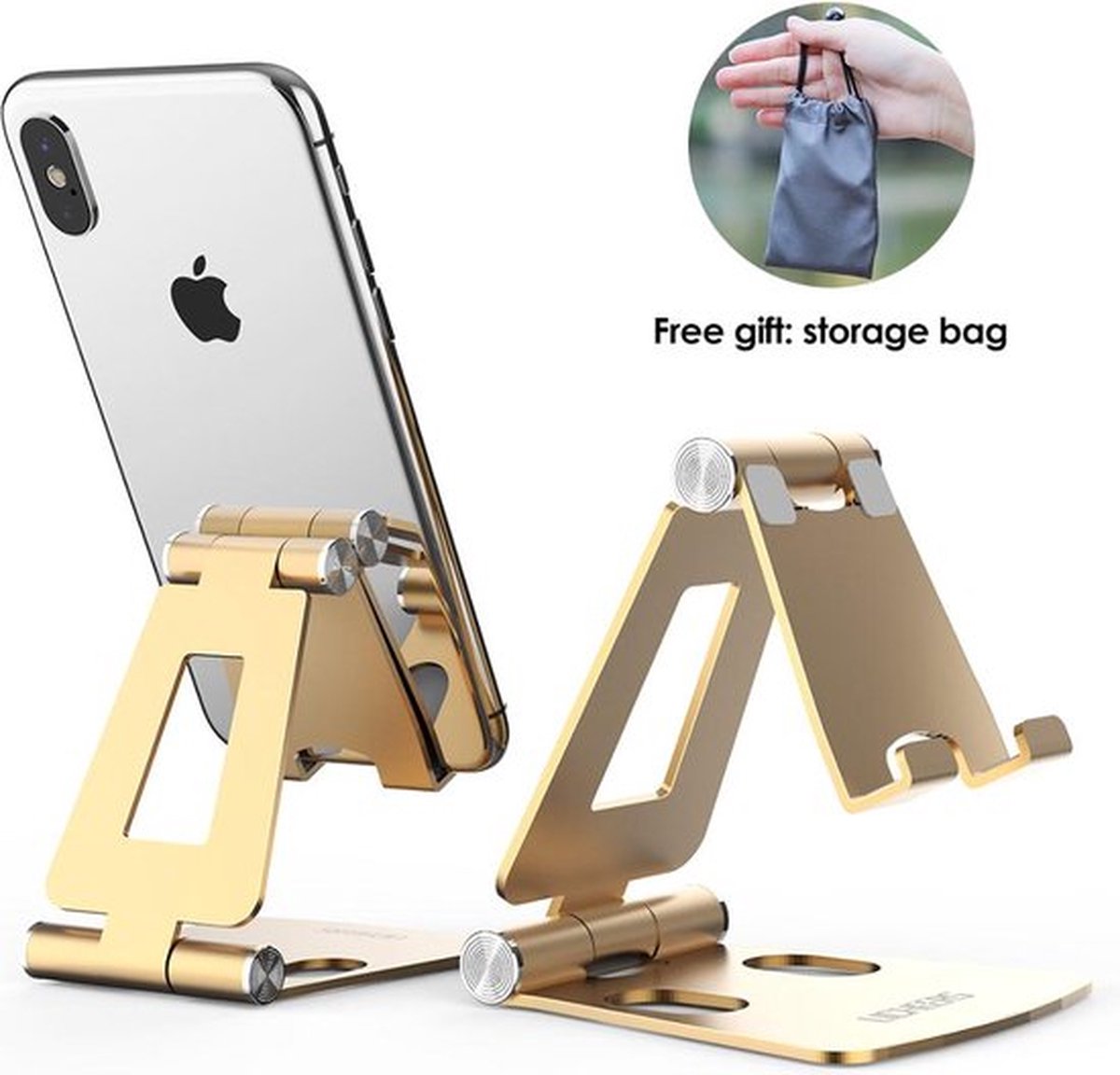 Licheers - vouwbare telefoonhouder - verstelbare houder - aluminium ...