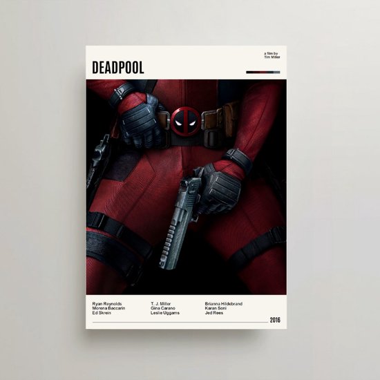 Deadpool Poster - Minimalist Filmposter A3 - Deadpool Movie Poster ...
