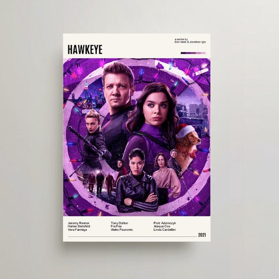 Marvel Poster - Hawkeye Poster - Minimalist Filmposter A3 - Hawkeye TV ...