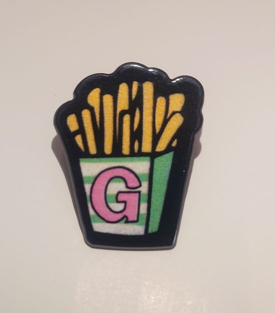 Revers pin bakje friet/ bakje patat kunststof emaille broches | bol.com