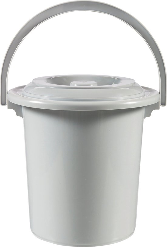 Curver toiletemmer 10L licht grijs | bol.com