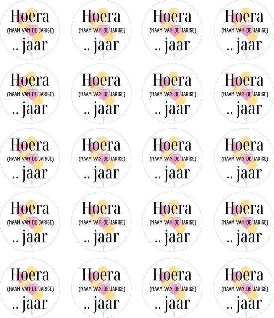 20x Gepersonaliseerde Stickers Verjaardag - Kinderfeest Traktatie | bol