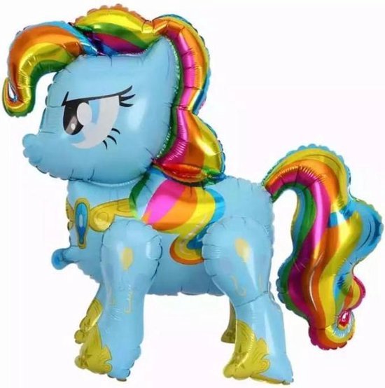 Eenhoorn Folie Ballonnen blauwe Paard Little Pony Ballonnen Verjaardag ...