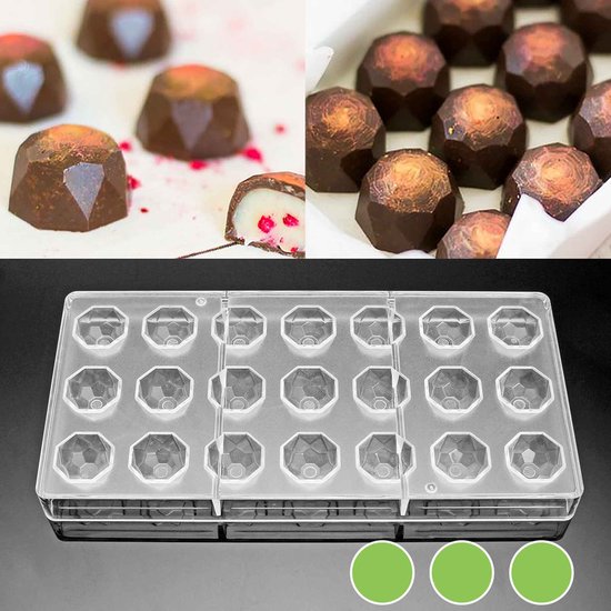 Chocolade Mal - 24 Chocolaatjes - Bakvormen Voor Desserts - Chocola 3D ...