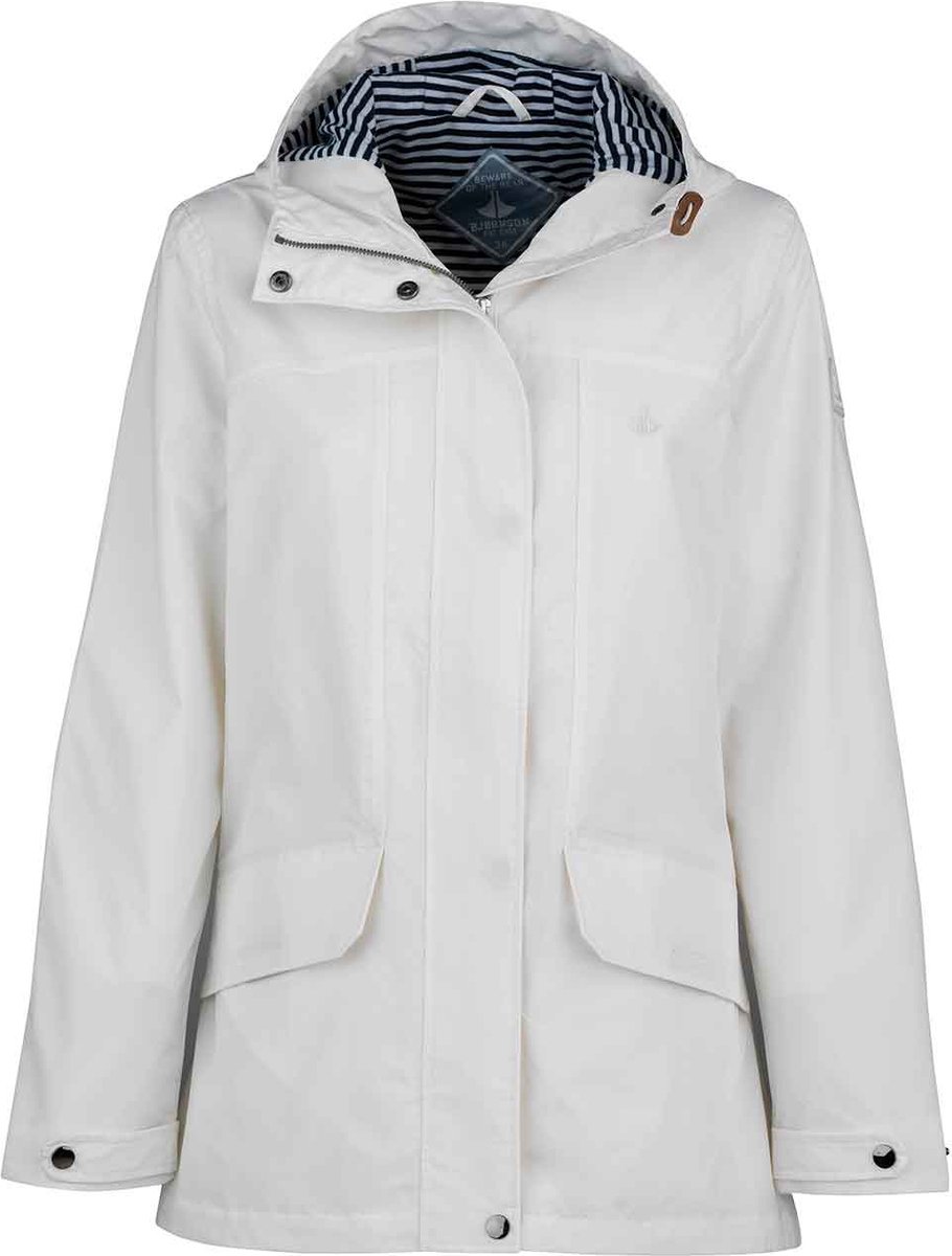 BJØRNSON Selma Regenjas / Zomerjas Dames - Waterdicht - Maat 36 - Wit ...