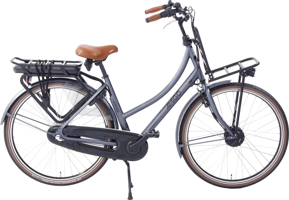 Amigo E-Strong T2 - Elektrische transportfiets voor dames - Met 3 ...