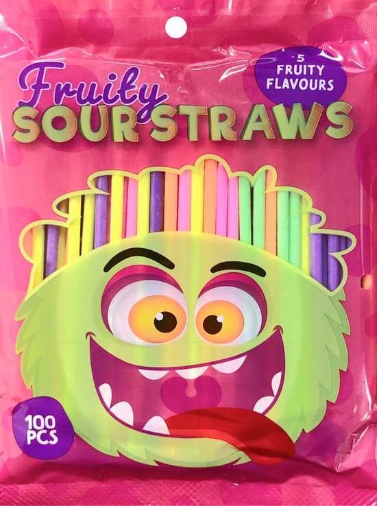 Fruit sour straws 100 st. | bol