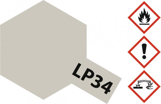 Tamiya LP-34 Light Grey - Matt - Lacquer Paint - 10ml Verf potje | bol
