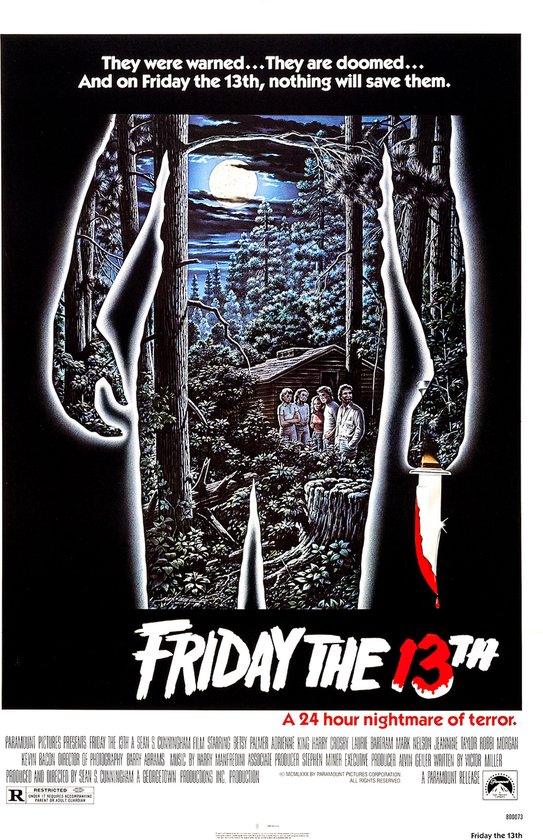 Poster - Friday the 13th, Vrijdag de 13e, Originele Filmposter, Premium ...
