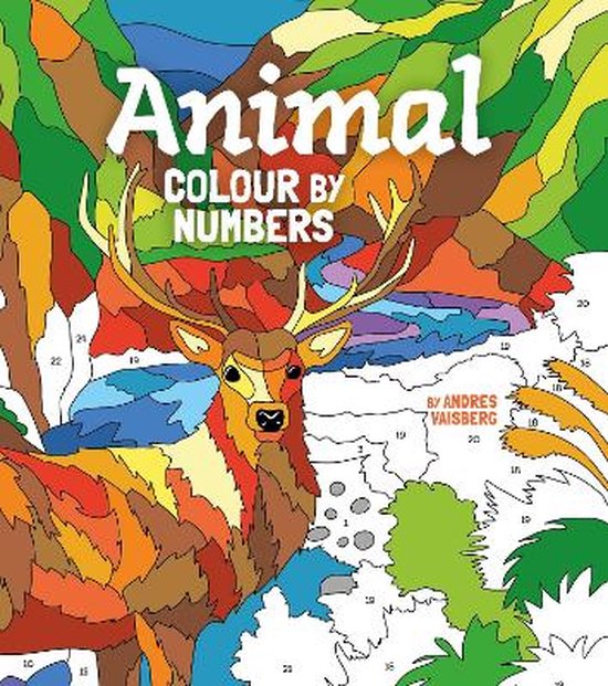 Arcturus Creative Colour by Numbers- Animal Colour by Numbers, Andres ...