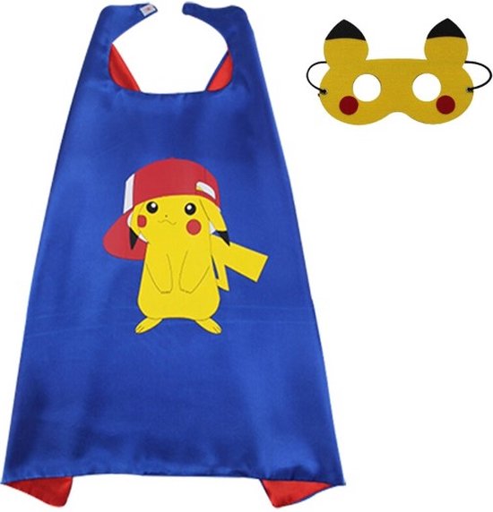 Pikachu cape + masker / verkleed pak / verkleedkleding / verkleden kind ...