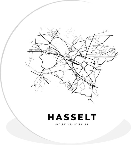 Wall Circle - Wall Circle Inside - Plan de la ville - Zwart Wit - Plan ...