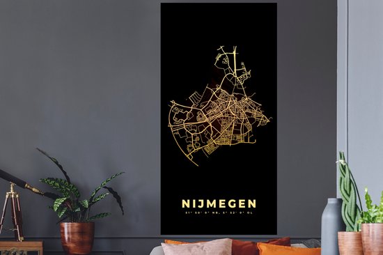 Muurstickers - Sticker Folie - Kaart - Nijmegen - Stadskaart ...