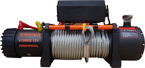 Winchtech 6100 - Elektrische Lier 13500 - Lier 12v 6100 KG - Takel ...
