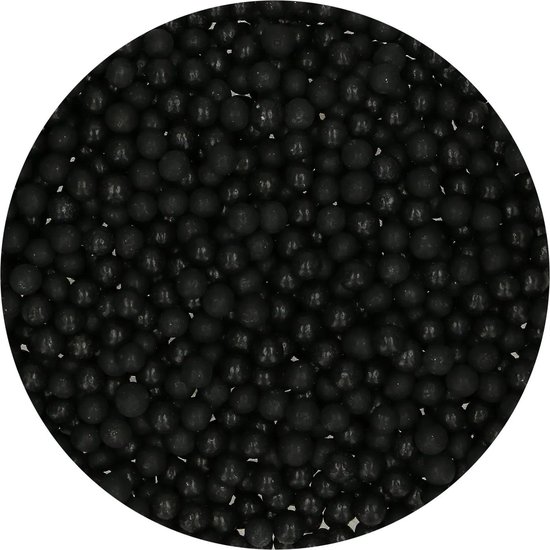 FunCakes Zachte Parels - Medium - Zwart - 60g - Eetbare Taartdecoratie ...