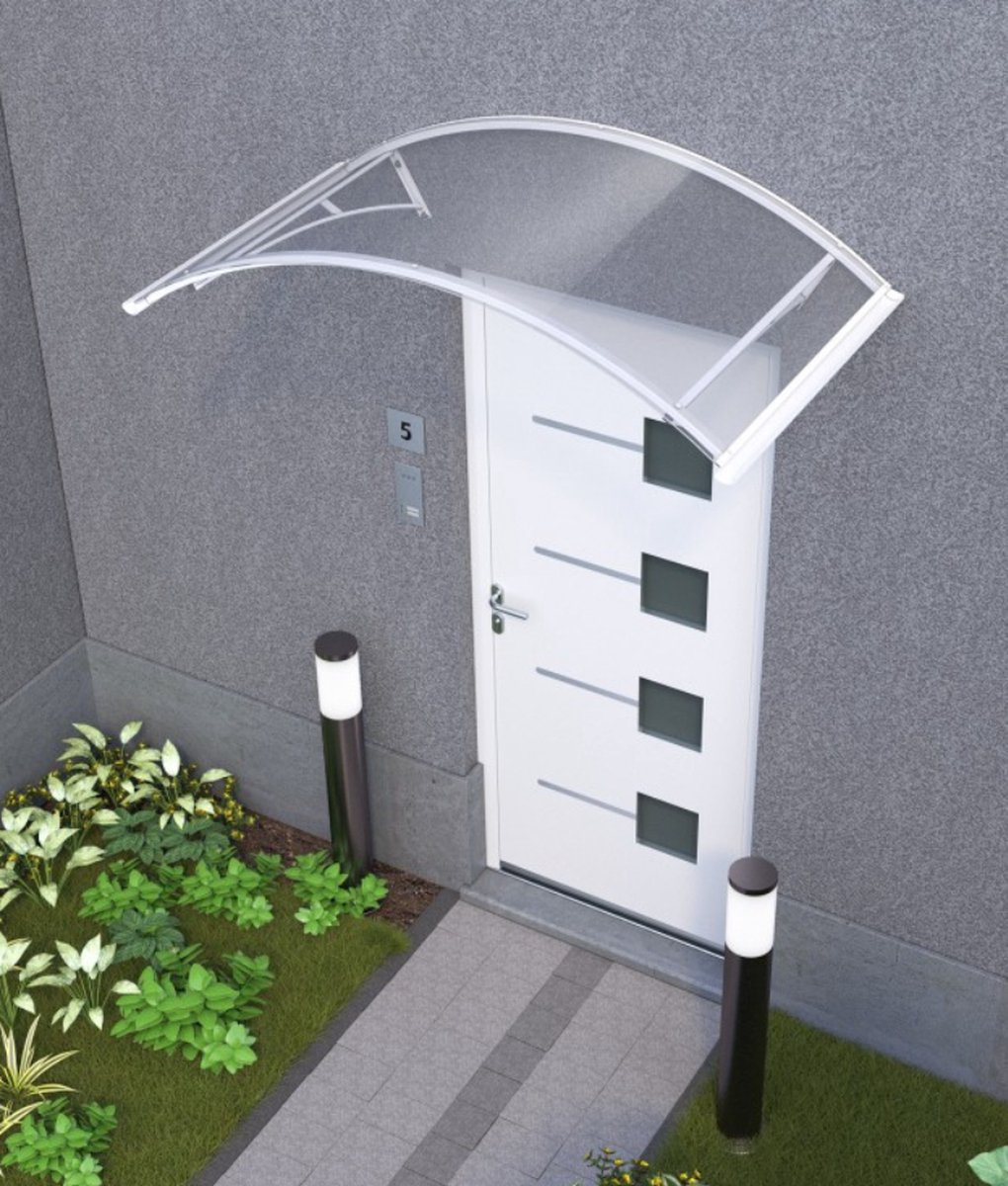 Deurluifel boog helder 150 x 90 cm wit | bol