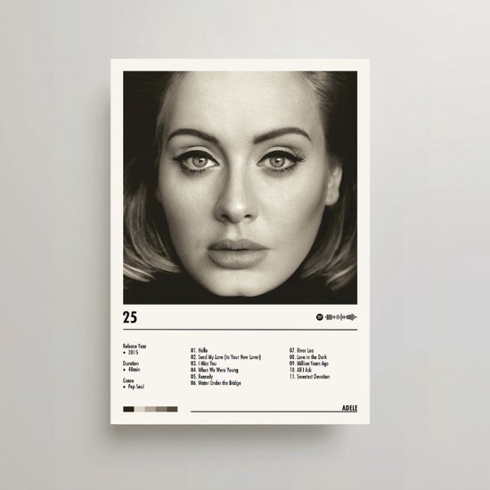 Adele Poster - 25 Album Cover Poster - Adele LP - A3 - Adele Merch ...