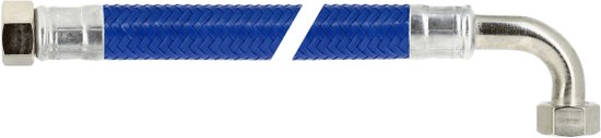 Flex. EPDM slang blauw 3/4 bi x 3/4 bi haaks 50 cm | bol.com