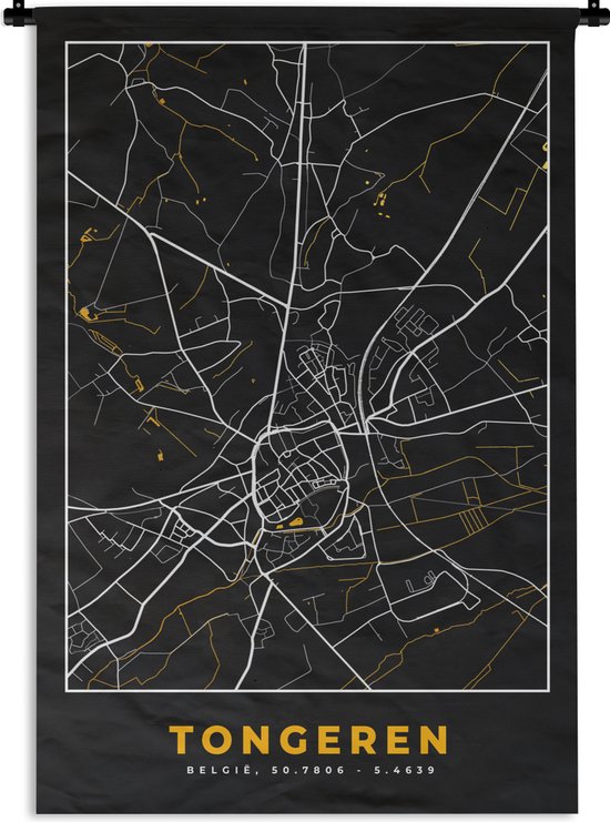 Wandkleed - Wanddoek - Goud - Tongeren - Plattegrond - Stadskaart ...