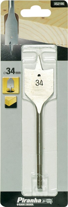 Piranha Platte houtboor (speedboor) 34mm - X52195 | bol