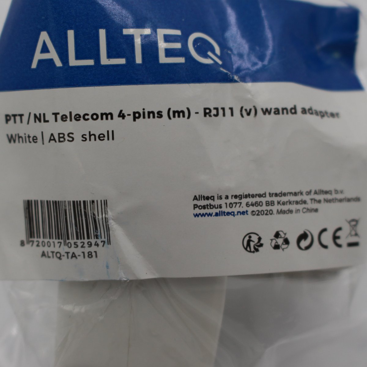 Telefoonstekker - PTT stekker - RJ11 - Telecom 4 pins - PTT male ...