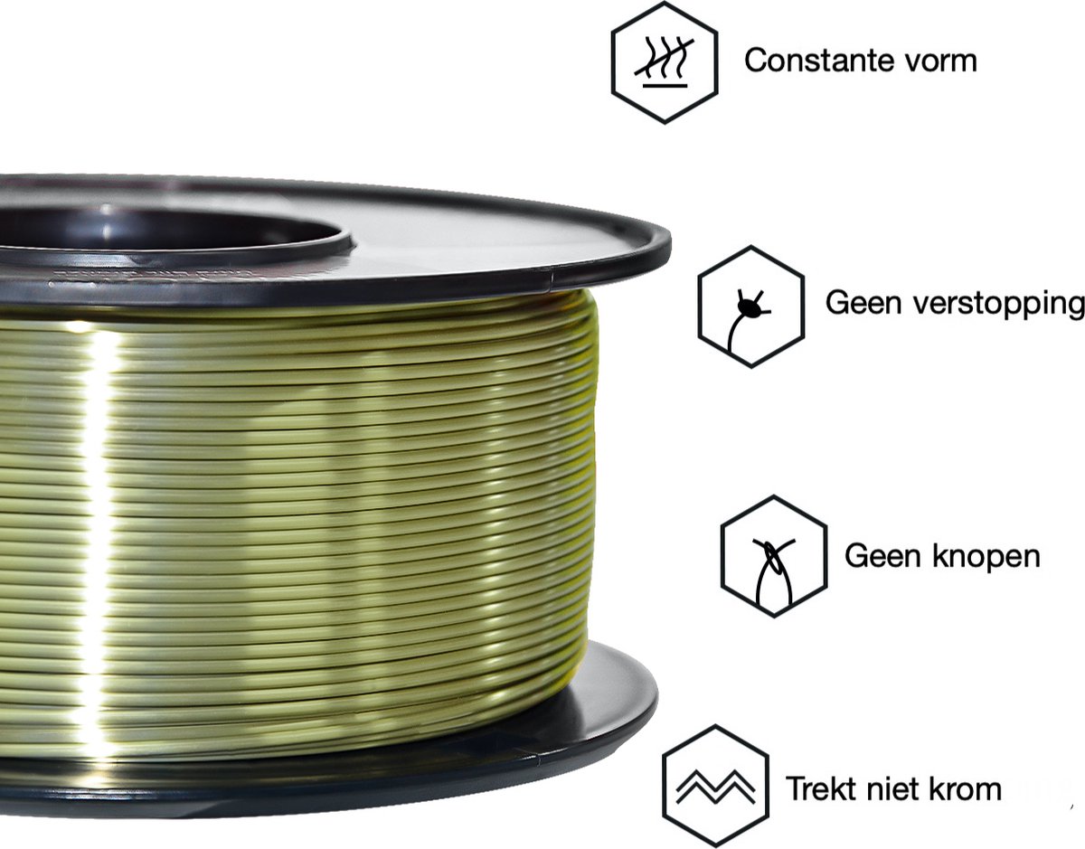 Eryone - Silk Bronze- PLA Filament - 1Kg 1,75mm - Voor 3D-printer en 3D ...