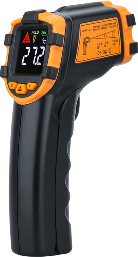 Thermometer - Infrarood - Thermometer Laser Pyrometer - Digitale IR ...