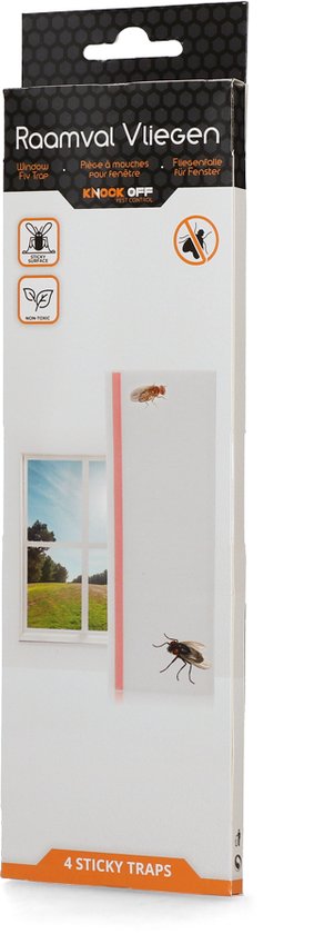 Knock Pest Control Raamval – 20,5 x 7 cm – voor Vliegen – Fruitvliegen ...