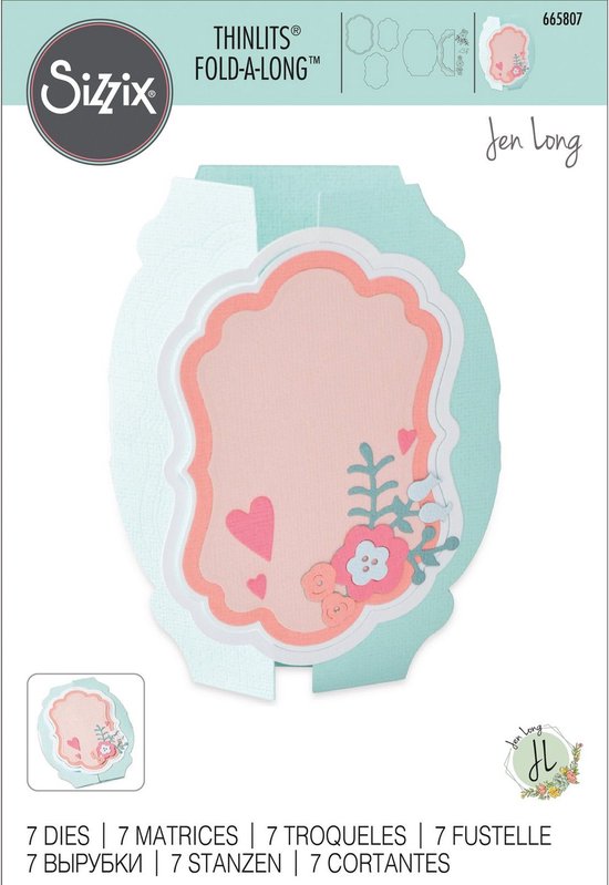 Sizzix Thinlits Snijmal set - Card label fold-a-long | bol