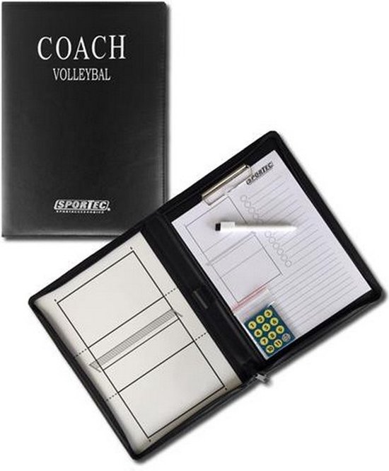 Coachmap volleybal magnetisch 52 x 36 cm zwart | bol.com