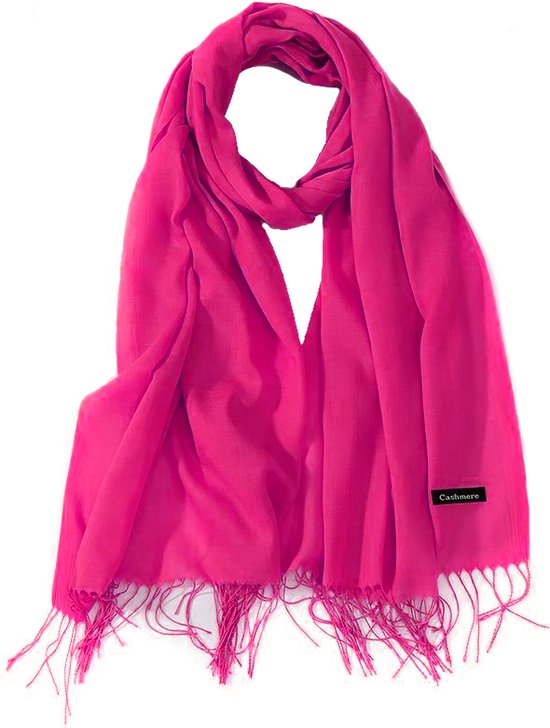 Pashmina Sjaal - Roze | Cashmere/Viscose | 180 x 70 cm | Fashion ...