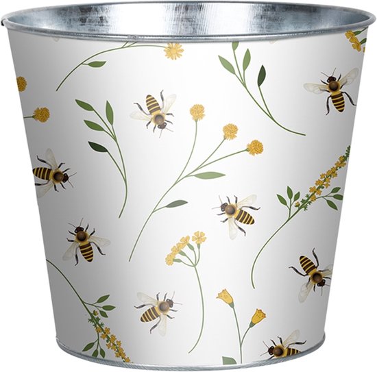 Esschert Design Bloempot met bijenprint Ø16x14cm | bol.com