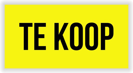 Magneet "Te koop" | Opvallende banner | 60 x 30 cm | Geel | Car for ...