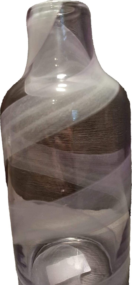 Fidrio fles roze spiraal - Decoratieve vaas - Decoratieve fles - Fidrio ...