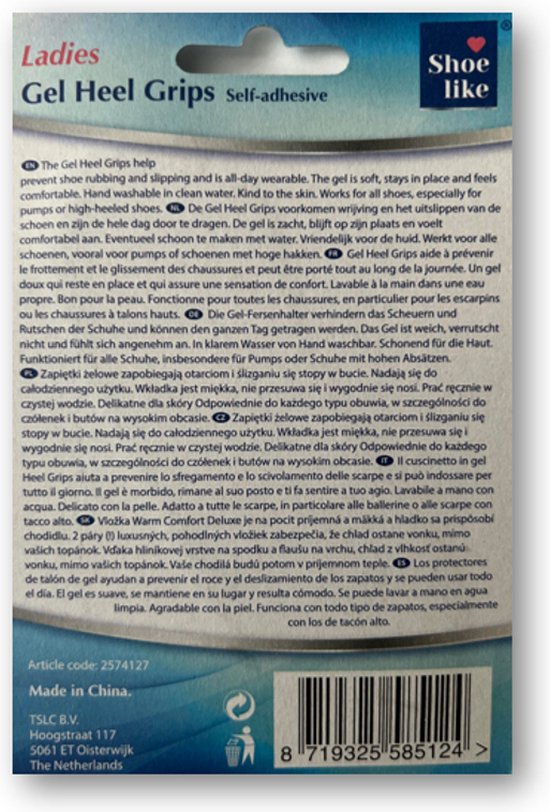 Hiel Grips - Hiel Grips - Gel - Gel hiel grips pads - Doorzichtig ...