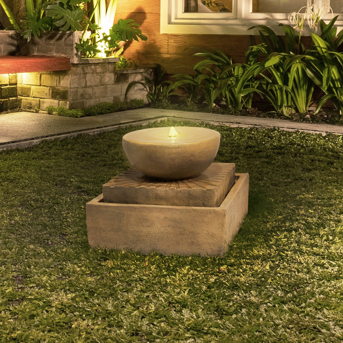 Teamson Home - Buiten Tuin Water Fontein - Waterornament - Bassin 2 ...