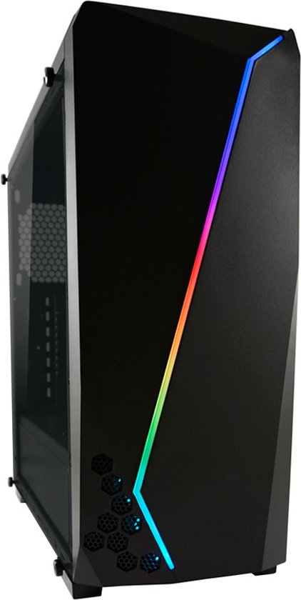 GAME HERO® Lycan B3 Gaming PC Behuizing ATX Micro-ATX Mini ITX - RGB ...