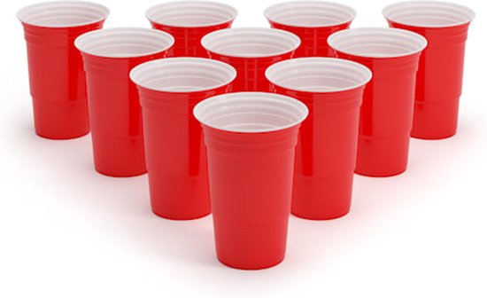 BeerCup Andrews Red Beer Cups 473 ml - 100 x party bekers & 6 x Oranje ...